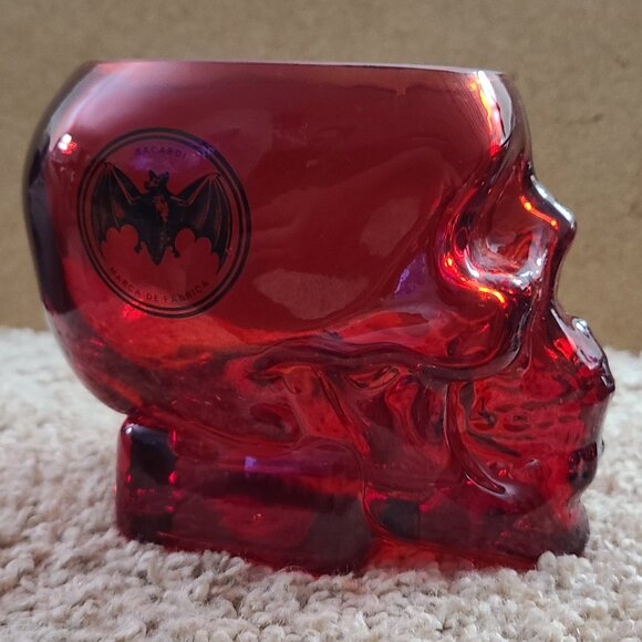 Bacardi | Accents | New Never Used Bacardi Rum Blood Red Skull Rocks ...